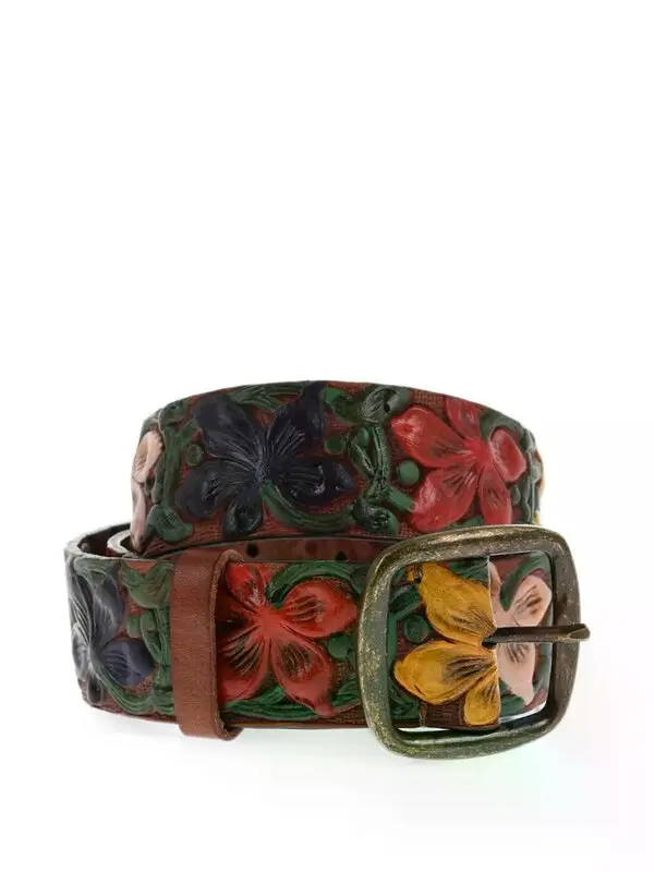 Dsquared2 Floral Leather Belt
