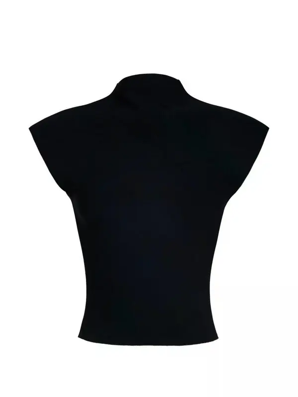 A.W.A.K.E. Mode Knitted High Neck Sleeveless Top