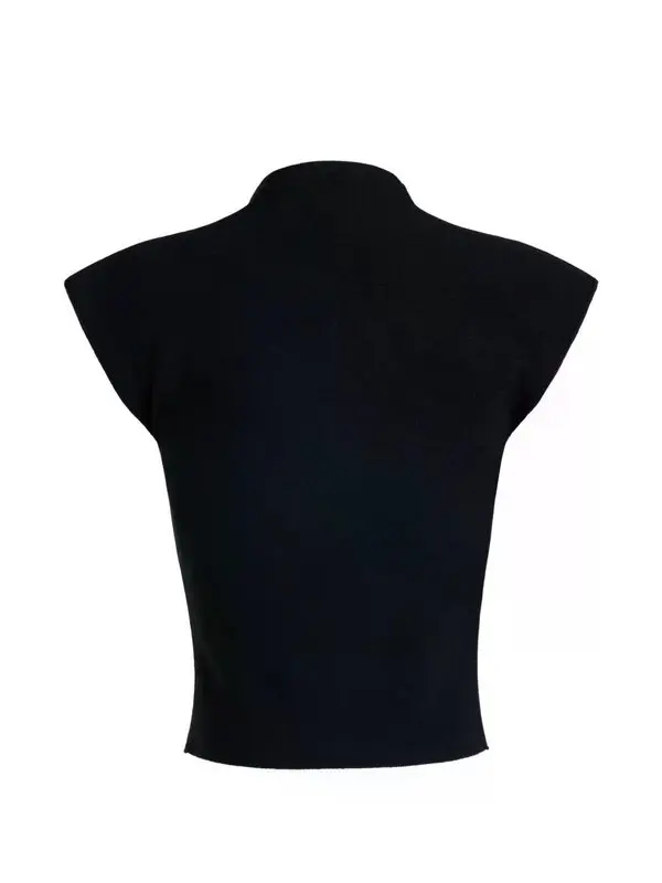 A.W.A.K.E. Mode Knitted High Neck Sleeveless Top