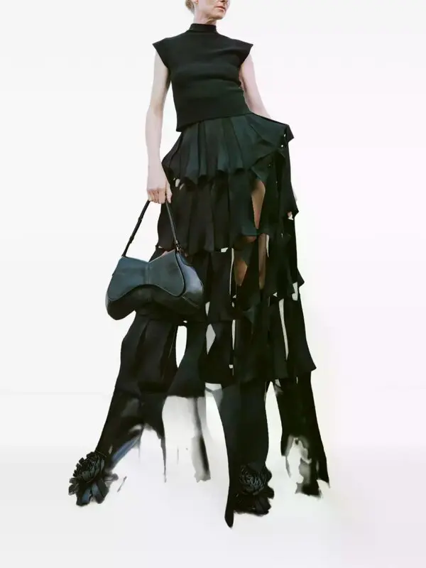 A.W.A.K.E. Mode Knitted High Neck Sleeveless Top