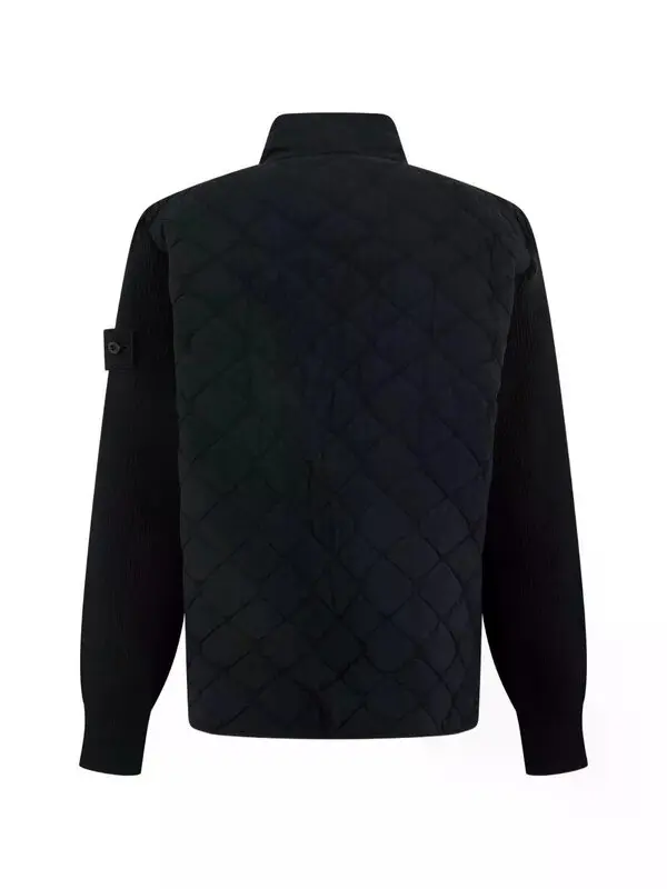 Stone Island Quilted Knitted-sleeve Jacket