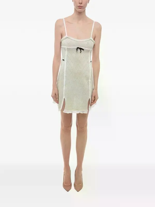 CORMIO Mini Dress With Ruffle Hem And Cut-out Detail - Green