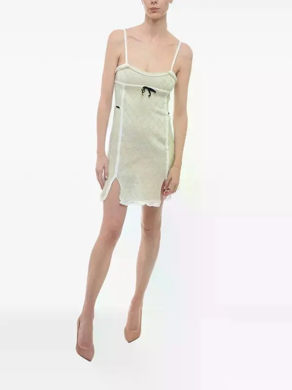 CORMIO Mini Dress With Ruffle Hem And Cut-out Detail