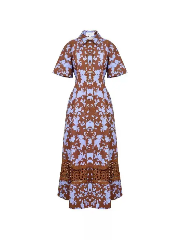 Clea Taliah Maxi Shirt Dress - Brown
