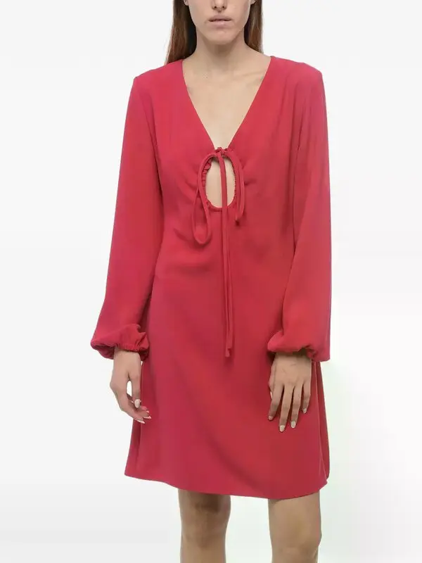 P.a.r.o.s.h Trapeze Lacing Detail Mini Dress