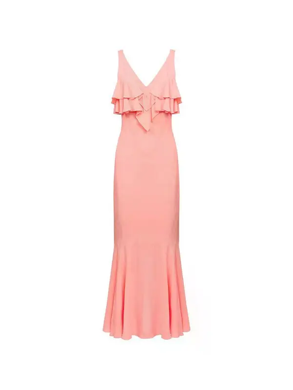 TWINSET Ruffle-trim Maxi Dress - Pink