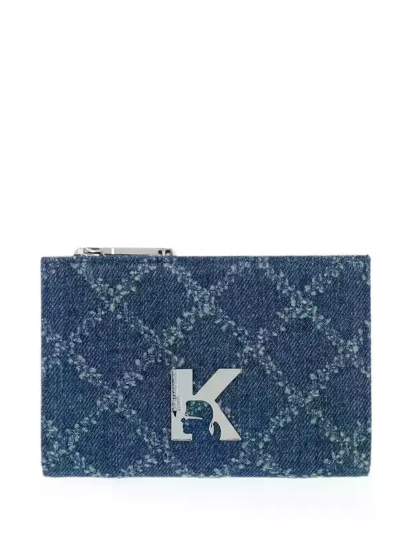 Karl Lagerfeld Monogram-print K-logo Wallet - Blue