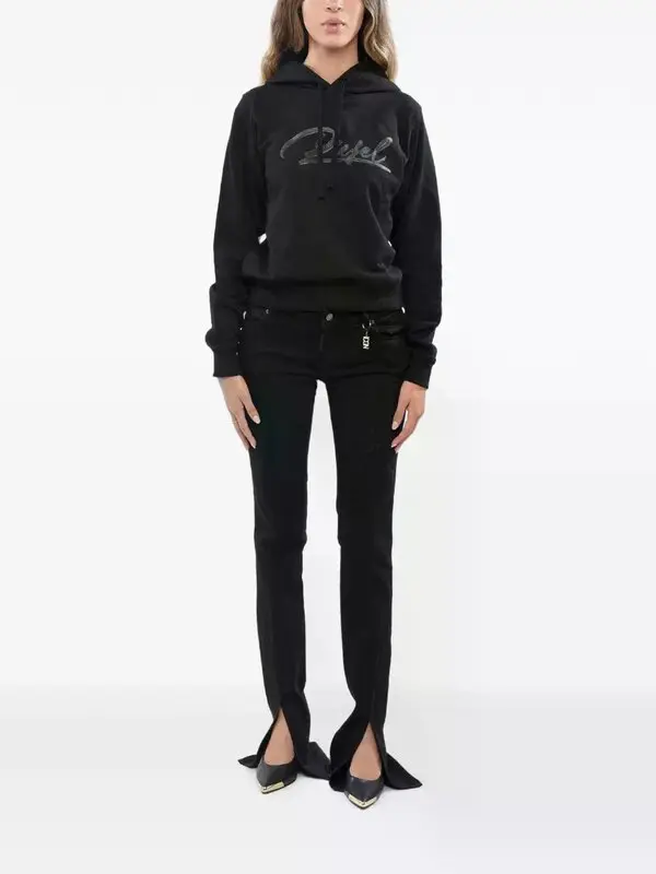 DIESEL® Logo Print Hoodie - Black