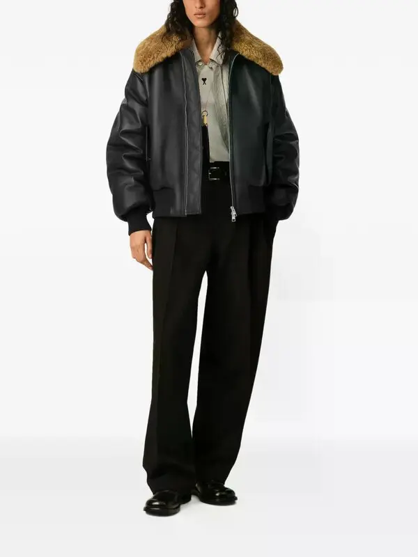 AMI Paris Lamb-leather Padded Jacket