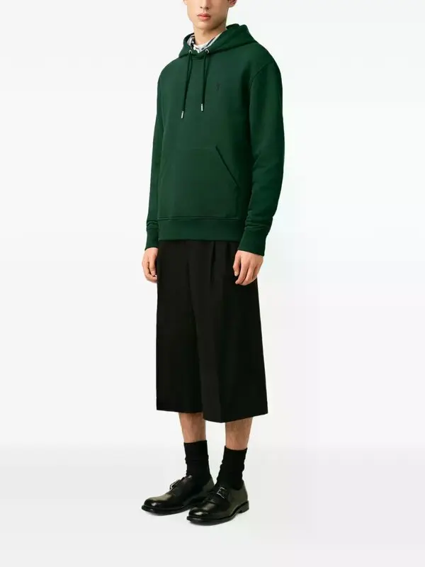 AMI Paris Cotton Hoodie With De Coeur Embroidery