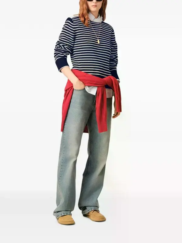 AMI Paris Sailor Striped Wool Crewneck Sweater