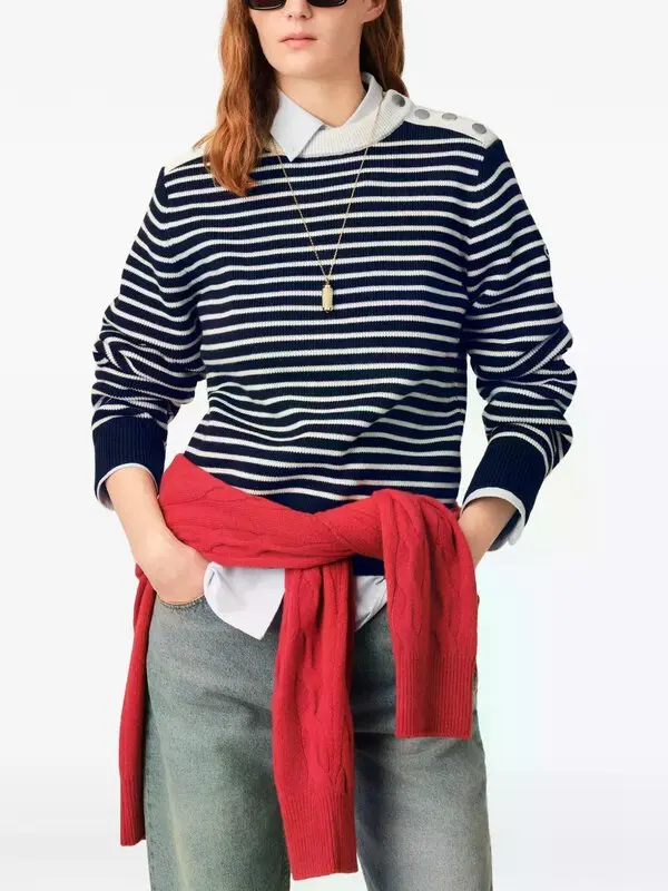 AMI Paris Sailor Striped Wool Crewneck Sweater
