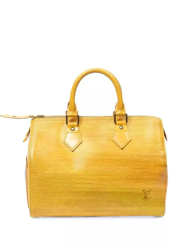 LOUIS VUITTON 25 Speedy Épi Leather Tote Bag - Yellow