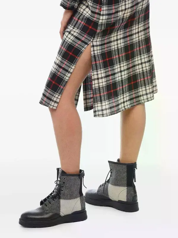 Woolrich Checked Shirt Midi Dress