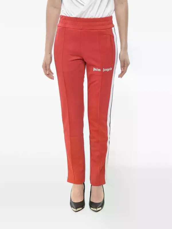 Palm Angels Logo-print Side-stripe Track Pants - Red