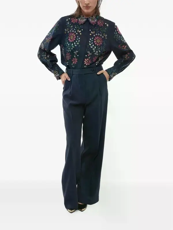 DEPARTMENT 5 Pleated-front Palazzo Pants - Blue