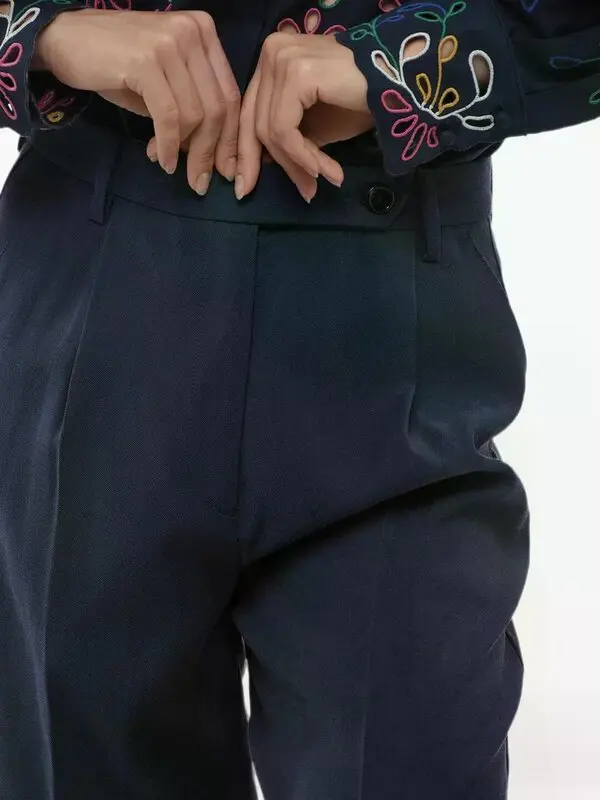 DEPARTMENT 5 Navy Pleated Palazzo Pants