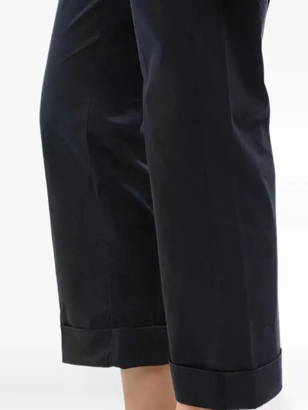 Woolrich Cropped Trousers With Turn-up Hems