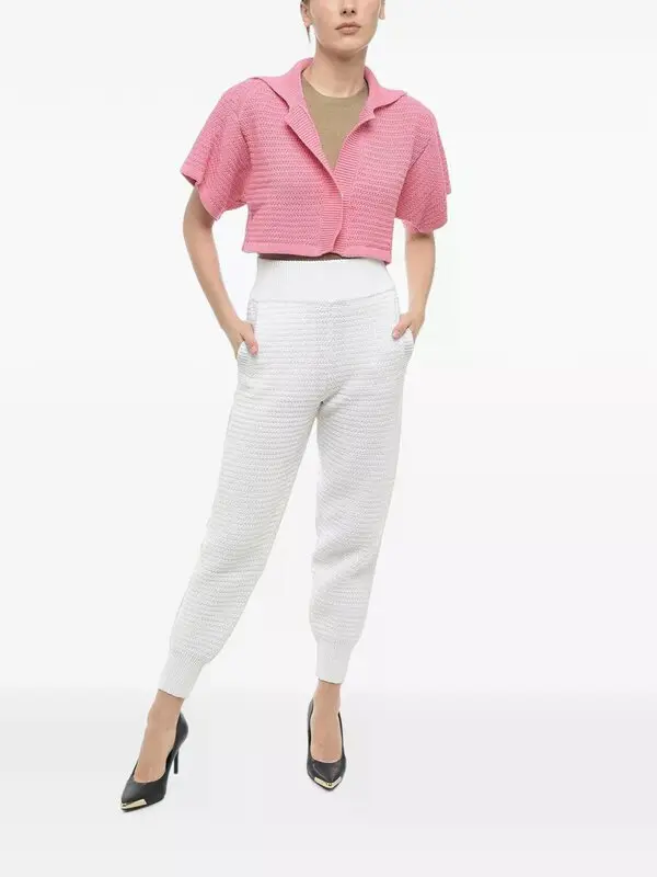 ART ESSAY Short-sleeve Cardigan - Pink