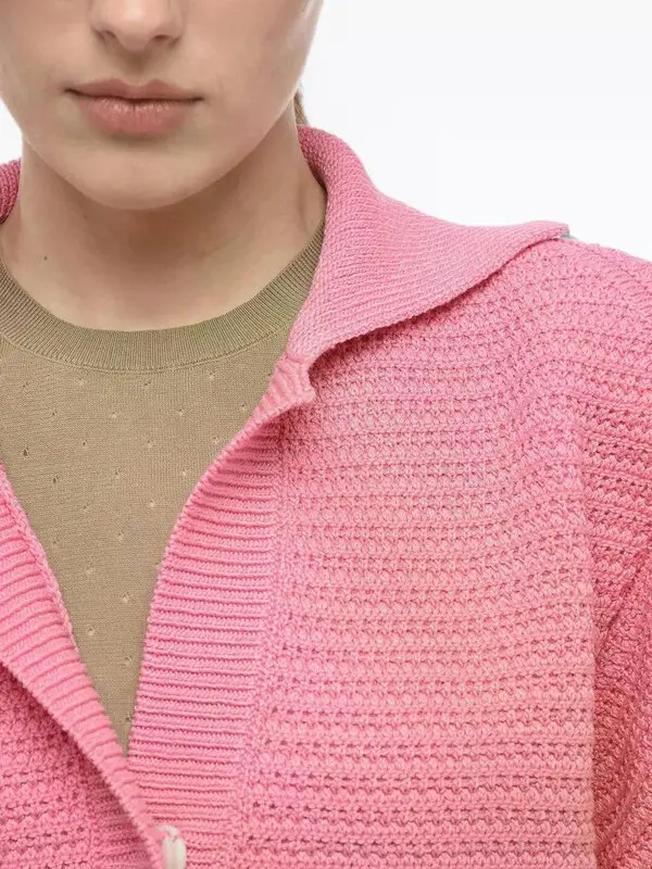 ART ESSAY Waffle Knit Cropped Cardigan
