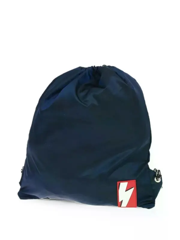 Neil Barrett Lightning-bolt Patch Drawstring Backpack