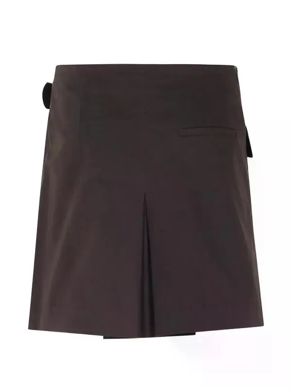 SEMICOUTURE Belted Pleated Mini Skirt