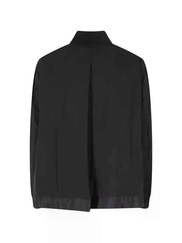 SEMICOUTURE Ada Zip-up Pleated Bomber Jacket