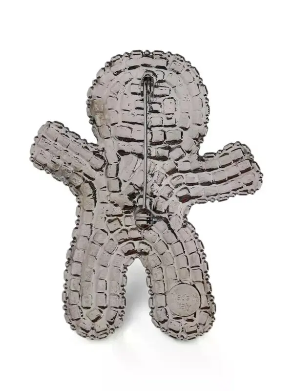 Lisa C Crystal Embellished Gingerbread Brooch