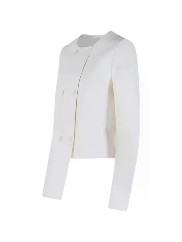 COURREGES Double-breasted Ribbed-panel Jacket