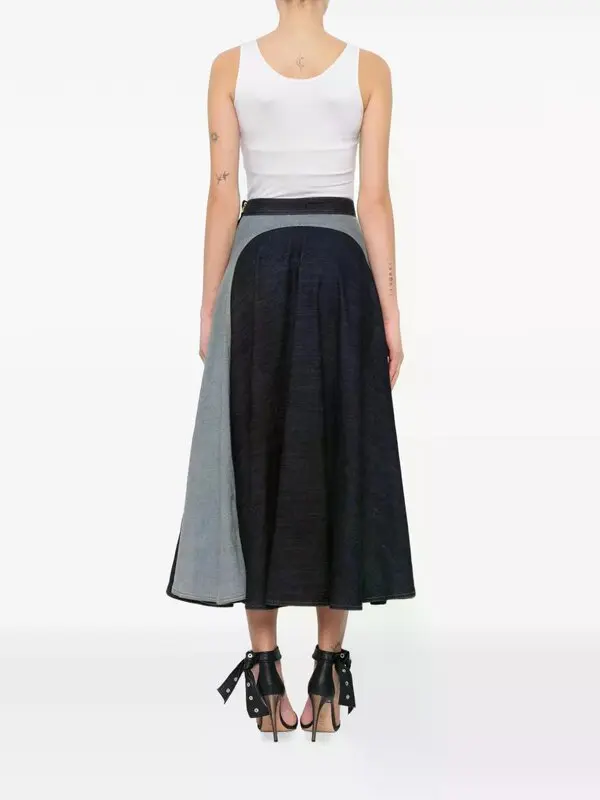 LANVIN Panelled Midi Denim Skirt