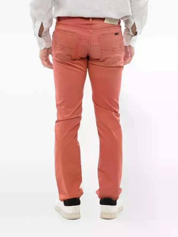 Corneliani Tone-on-tone Embroidered Jeans - Orange