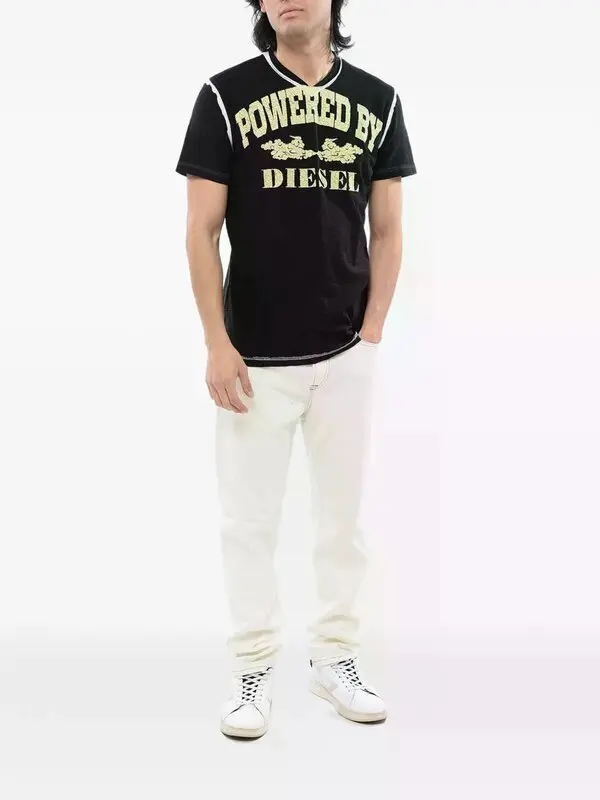 DIESEL® Logo-print Slub-cotton T-shirt