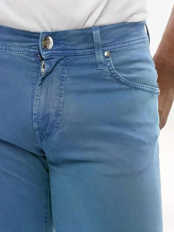 Corneliani Embroidered Cotton Jeans