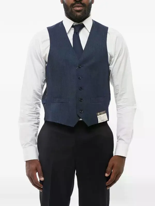 Corneliani Leader Wool Waistcoat - Blue