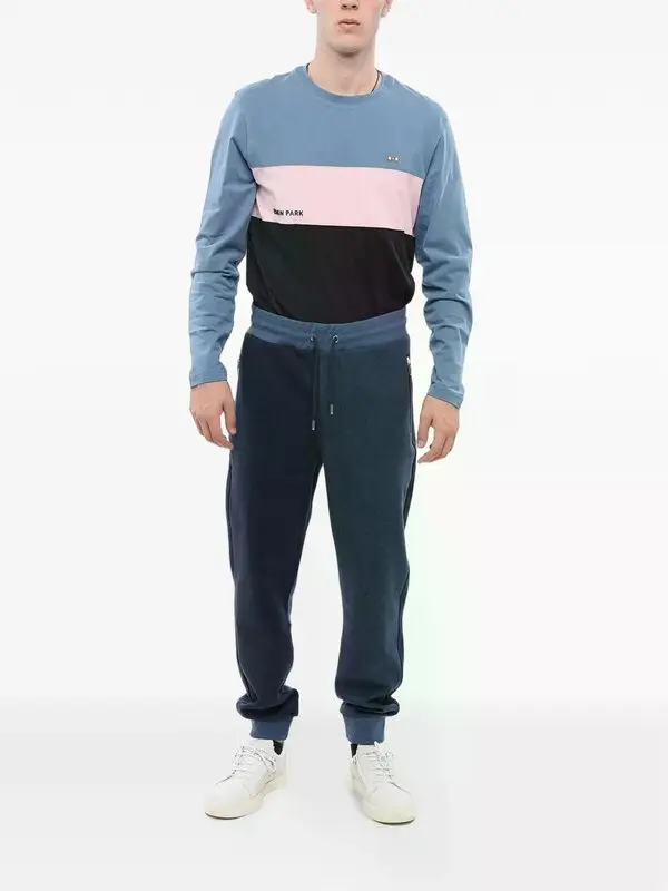 EDEN PARK Two-tone Drawstring-waist Track Pants