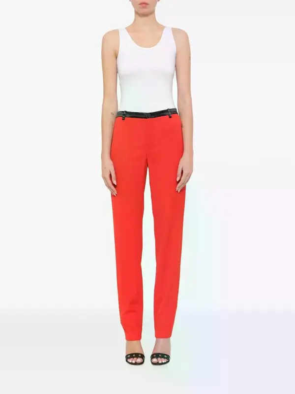 LANVIN Geranium Satin Waistband Trousers