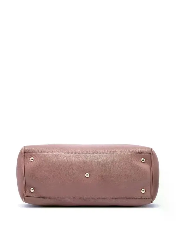 Gucci 2016-2026 Medium Calfskin Bamboo Shopper Satchel - Pink