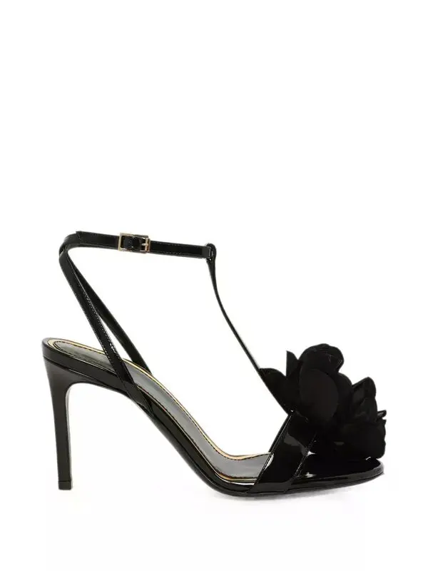 LANVIN Floral-embellished Sandals - Black