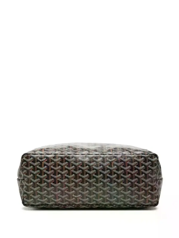 Goyard Saint Louis Pm Tote Bag In Coated Canvas With Leather Trim - Black