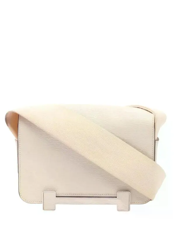 Hermès Chevre Mysore Geta Crossbody Bag - White