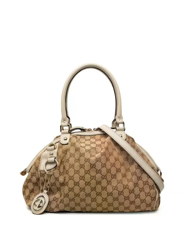 Gucci 2000-2015 Gg Canvas Sukey Satchel - Neutrals