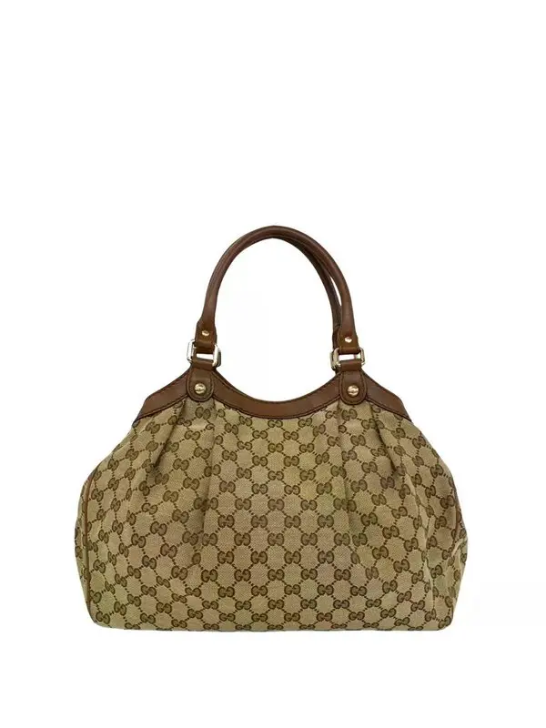 Gucci Gg Monogram Canvas Sukey Tote Bag - Neutrals