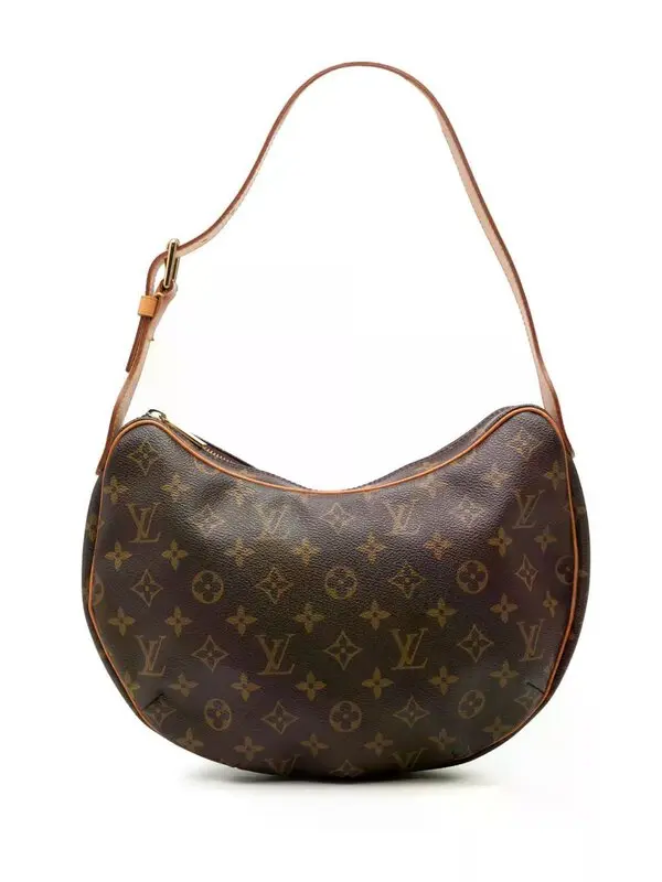 LOUIS VUITTON 2003 Monogram Croissant Mm Hobo Bag - Brown