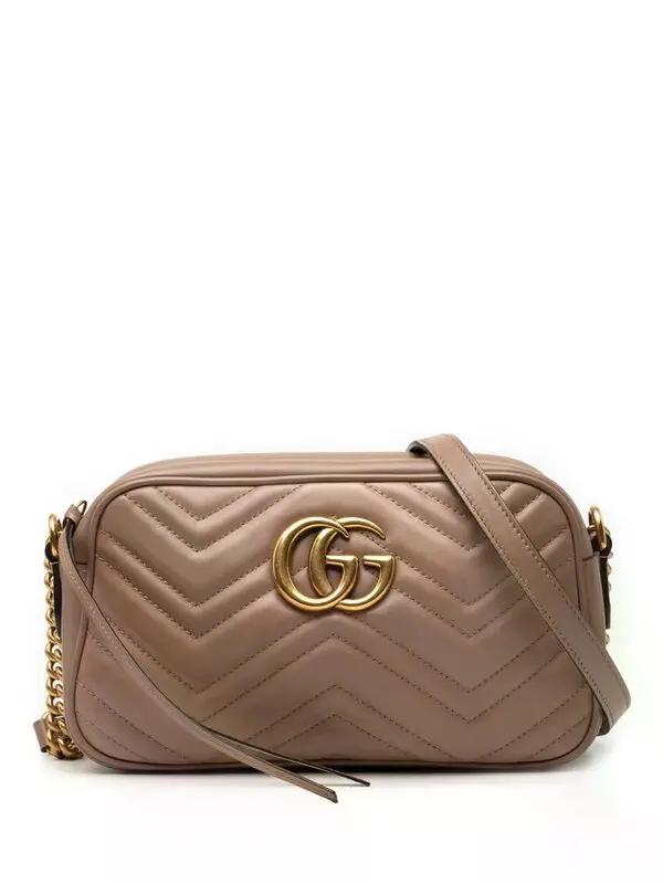 Gucci Gg Marmont Matelassé Leather Crossbody Bag - Brown