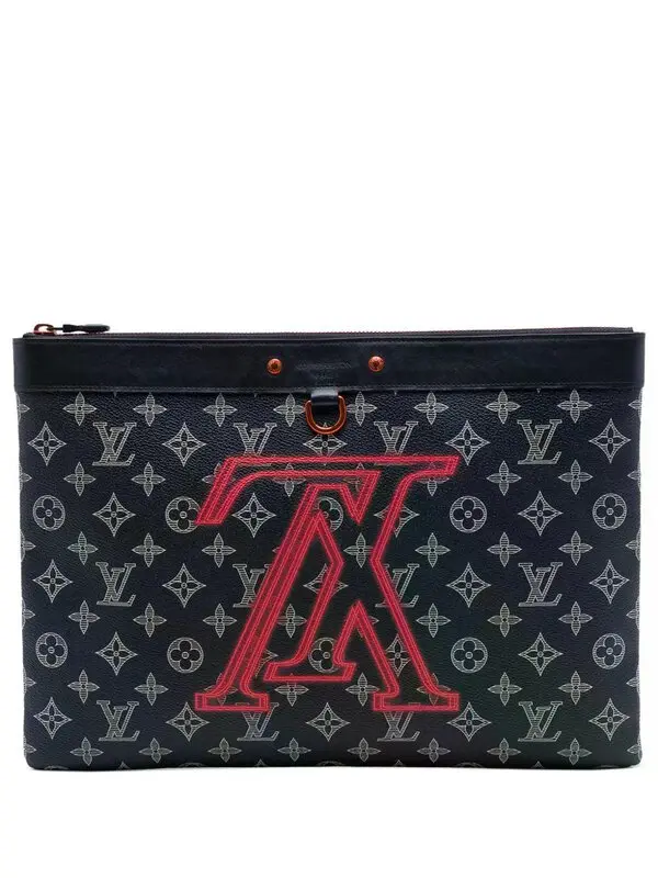 LOUIS VUITTON 2018 Monogram Ink Upside Down Apollo Pochette Clutch Bag - Blue