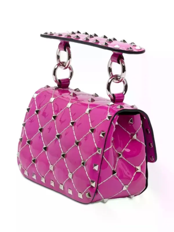Valentino Garavani 2000-2017 Micro Patent Rockstud Spike Satchel