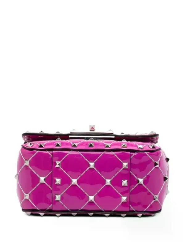 Valentino Garavani 2000-2017 Micro Patent Rockstud Spike Satchel