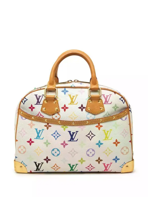 LOUIS VUITTON 2004 Monogram Multicolore Trouville Handbag - White