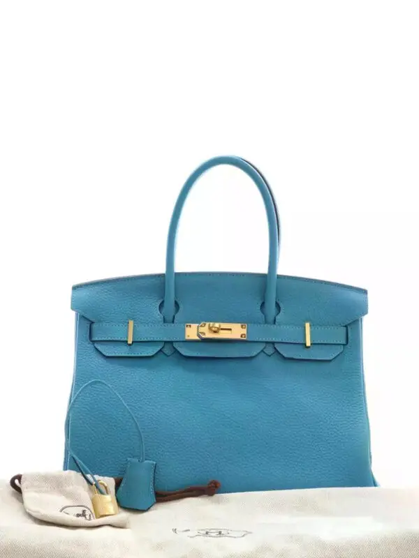 Hermès 2014 Togo Birkin Retourne 30 Handbag - Blue