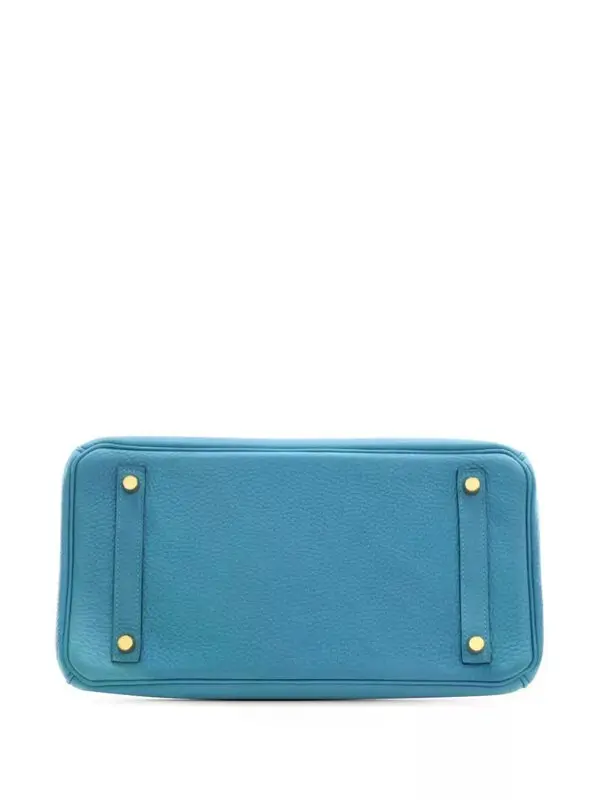 Hermès 30cm Togo Leather Birkin Retourne Handbag - Blue
